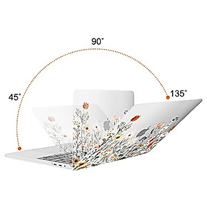 MOSISO Compatible with MacBook Pro 13 inch Case 2023, 2022, 2021-2016 M2 M1 A2338 A2251 A2289 A2159 A1989 A1708 A1706, Plastic Garden Flowers Hard Case&Keyboard Cover&Screen Protector, Transparent