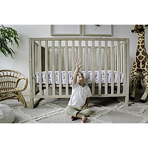 NODNAL CO. Fitted Crib Sheet - 100% Cotton for Baby Girl/Boy Nursery Bedding - Gender Neutral Patterns and Colors - Unisex for Standard Baby or Toddler Crib Mattress (I Love You)