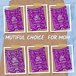 InnoBeta Mom Birthday Gifts, Birthday Gifts for Mom, Throw Blanket from Daughter or Son, Queens are Born in March (65 x 50 inches)