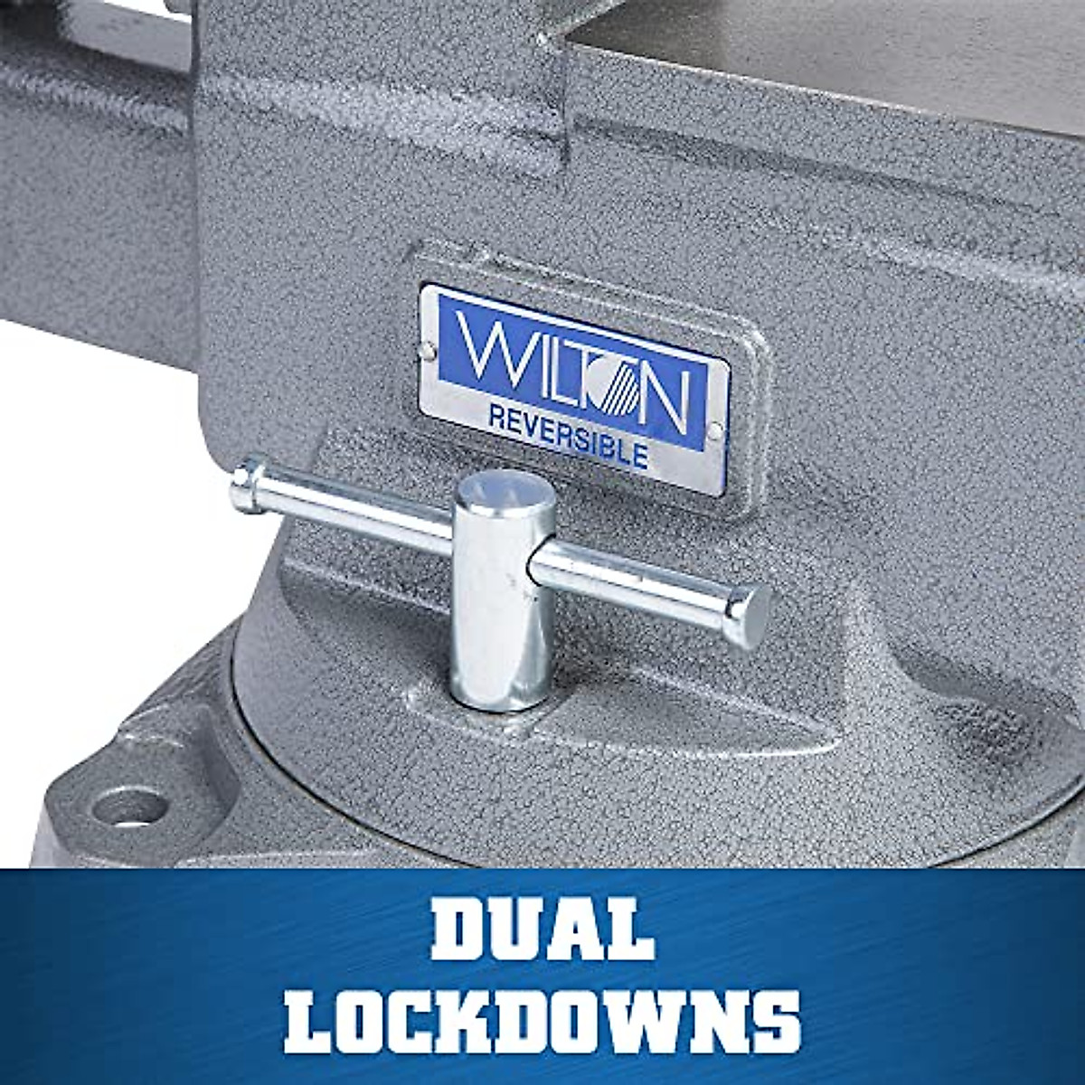 Wilton 8" Reversible Bench Vise, 9-1/4" & 14-1/2" Jaw Opening, 360° Swivel Base (4800R)
