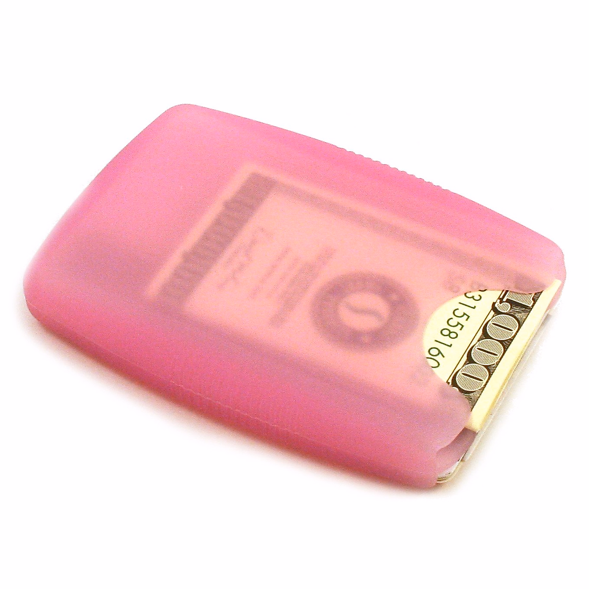 Storus Jelly Wallet, Soft Flexible No Slip Silicone Wallet, Holds Money, Cards, IDs, Translucent Hot Pink, For Women, Students, Girls 1pc