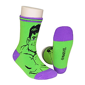 Super Hero Adventures Boys Toddler 6 pack Crew Socks (5-7 yrs, Avengers Multi)