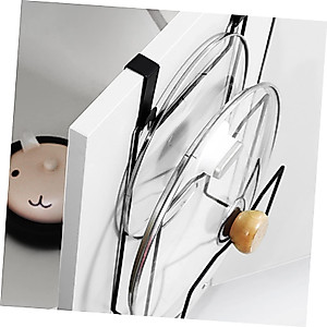 SWOOMEY Pot Lid Organizer, Wall Mounted, Metal, Black, 20 in x 10 in