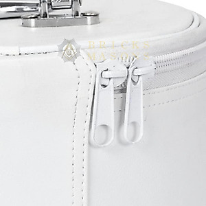 BRICKS MASONS OES Fez Case - White Machine Embroidery Patch