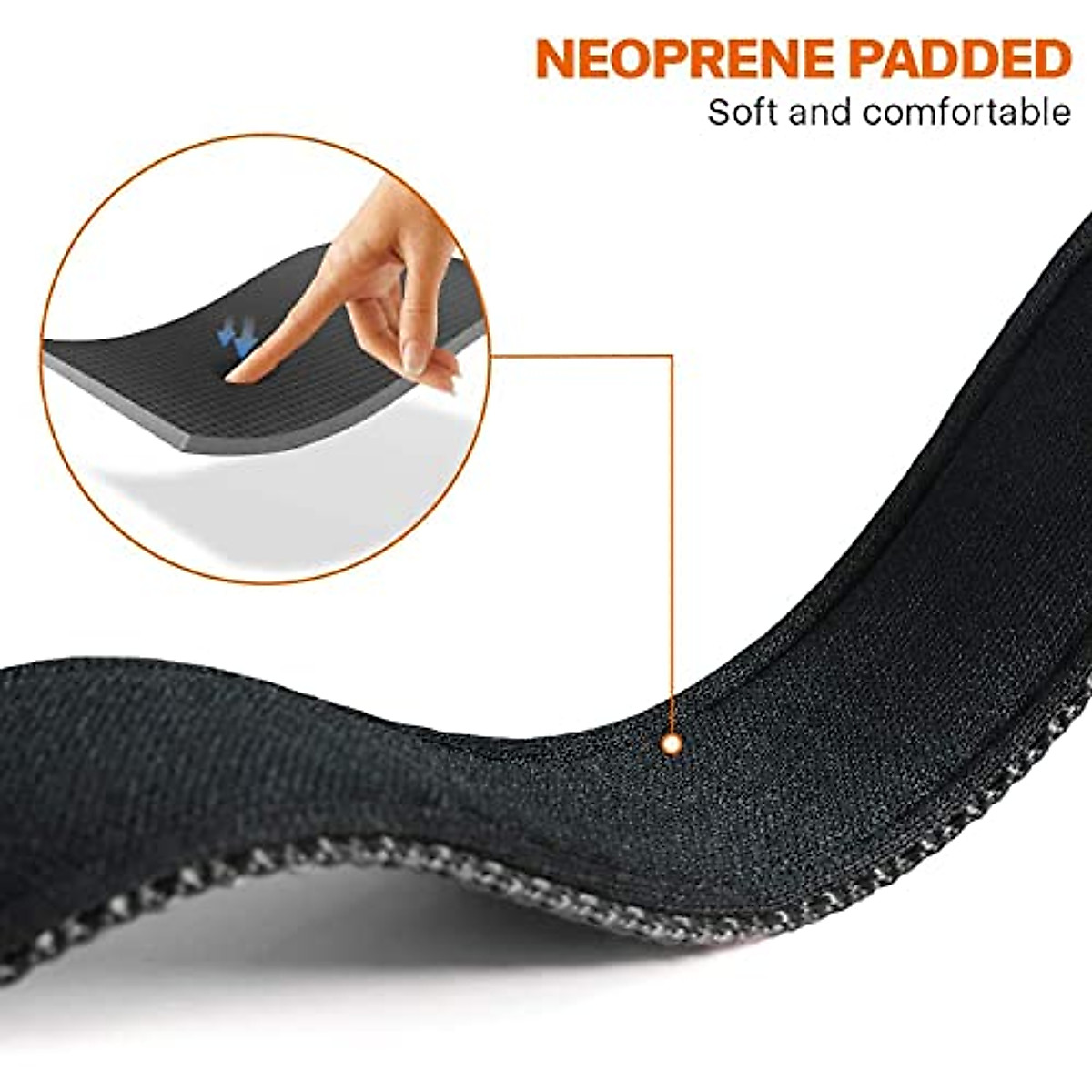 VIWIK Reflective Dog Collar with Safety Locking Buckle, Adjustable Durable Pet Collars for Small Medium Dogs, Soft Neoprene Padded Breathable Nylon Pet Collar Black-M