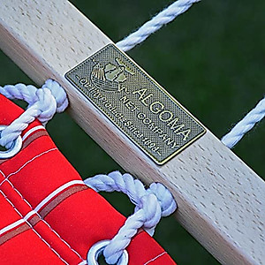 Algoma Net Company 2948DL Quilted Matching Pillow-13 Feet in Length Hammock, Red, Brown, and White