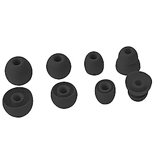 PB3 Earbuds Replacement Tips Compatible with Beats Powerbeats3 Wireless Stereo Headphones 4 Pairs Small Medium Large and Double Flange (Grey)