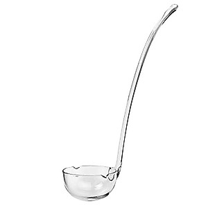 Badash Crystal Punch Serving Ladle - 12" Long Mouth-Blown Lead-Free Clear Punch Bowl Ladle