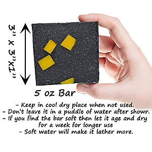 360Feel Old fashioned Pine Tar Soap exfoliant Handmade Man Soap - Made with real Tar and honey, Masculine fragrance