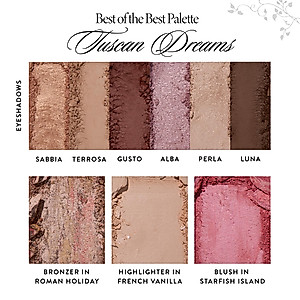 LAURA GELLER NEW YORK The Best of the Best Baked Palette - Tuscan Dreams - Full Size - Includes Bronzer, Blush, Highlighter and 6 Eyeshadows - Travel-Friendly