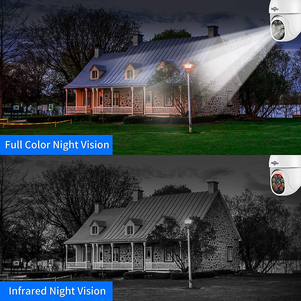 2K Wireless Security Camera Outdoor Pan Tilt Digital Zoom Camera With Floodlight,Motion Tracking,3MP 2.4G WiFi Camera,Light Alarm,Color Night Vision,PC&Mobile Remote View,Two-Way Audio Wifi Camera