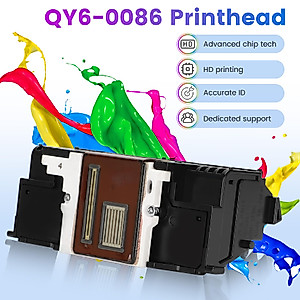 Ademon Qy6-0086 Printhead. Print Head Replacement Parts Compatible with Canon MX922 IX6840 IX6850 IX6780 IX6880 IX6770 MX721 MX722 MX725 MX726 MX727 MX720 MX928 MX728 MX920 MX924 MX925 MX96 Printers
