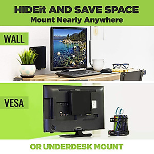 HIDEit Mounts Micro Mount for Dell OptiPlex Micro PC - American Company - Steel VESA Mount for Dell Optiplex - Monitor Mount, Wall or Under Desk Mount