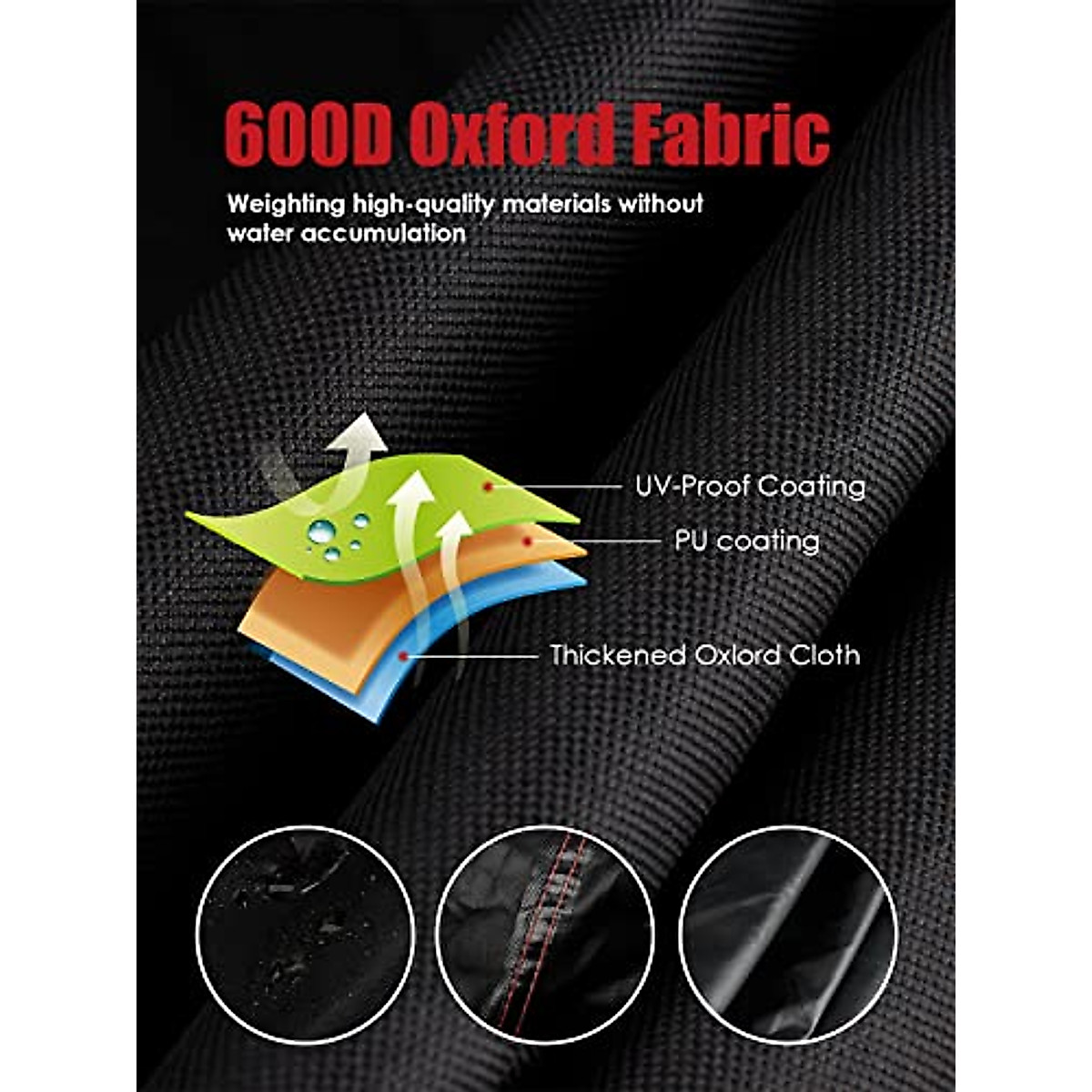 K-Musculo ATV Cover for 4 Wheelers - 102 Inch ATV Covers 600D Heavy Duty & Waterproof, Outdoor Four Wheeler Quad Cover All Weather Large for Polaris, Kawasaki, Arctic Cat, Honda, Yamaha and More