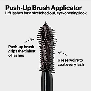 Revlon So Fierce! Eyes Wide Open Mascara with Push-up Brush, For Volumizing & High Lifting Eyelashes, Smudge-proof, Flake Resistant, 102 Black, 0.24 fl oz.
