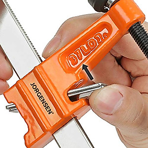 Jorgensen 2-Piece Steel Bar Clamp Set, Light Duty F-Clamp, 8-inch & 12-inch