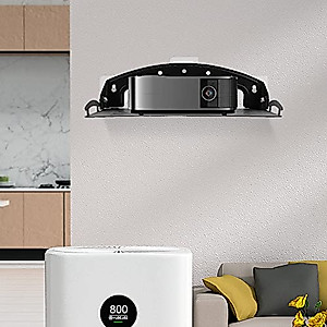 POPTONG NO Drilling Projector Wall Mount, Small Wall Shelf, Floating Shelf - Loading Capacity 8.8lbs, 90 Degree Foldable, Used for Media Boxes, Game Consoles, Routers, Projectors and Sounds (BACLK)