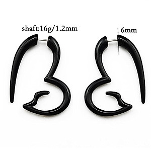 12Pairs Graceful Tribal Spiral Fake Gauges Acrylic Ear Tapers Acrylic Fake Gauges Expanders Earring Tunnel Plugs Piercing Body Jewelry for Women