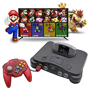 Intec Gaming Warrior 64 Wired Controller for Original Nintendo 64 N64 Console (Red)