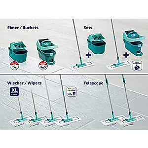 Leifheit Mop Press Professional Evo with Handy Integrated Wheels, Green