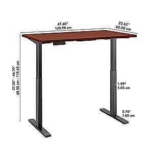 Bush Business Furniture Move 60 Series Height Adjustable Standing Desk, 48W x 24D, Hansen Cherry