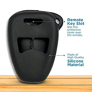 Keyless2Go Replacement for New Silicone Cover Protective Cases for Remote Keys FCC M3N5WY72XX OHT692427AA OHT692715A - Black - (2 Pack)