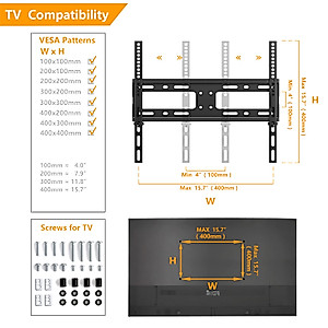 5Rcom Floor TV Stand with Mount, Height Adjustable TV Floor Stand with Swivel Mount for 27-70 inch Flat or Curved Screens TVs, Sturdy Tempered Glass Base with 3 Large Shelves for Bedroom, Black