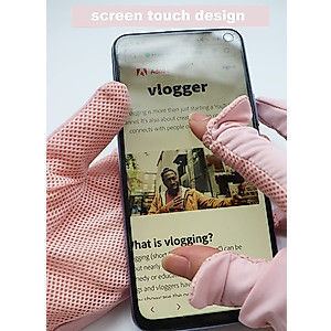 CAMSTIC Women's UPF 50+ Summer Breathable UV Protection Touch Screen Driving Gloves, Black