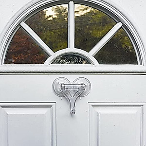 LITES-UP Heavy Duty Double Suction Cup Hook Reusable Wreath Hanger - Holds up to 25 LBs - Set of 2