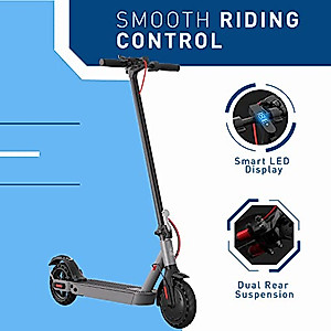 Hiboy S2 Electric Scooter - 8.5" Solid Tires - Up to 17 Miles Long-Range & 19 MPH Portable Folding Commuting Scooter for Adults with Double Braking System and App (S2)