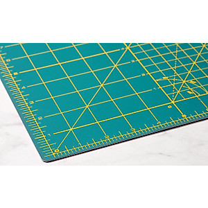 OLFA 18" x 24" Self Healing Rotary Cutting Mat (RM-SG) - Double Sided 18x24 Inch Cutting Mat with Grid for Quilting, Sewing, Fabric, & Crafts, Designed for Use with Rotary Cutters (Green)