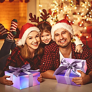 SHANSVYE Gift Boxes, Gift Boxes with Lids,8X8X4 Inches, Bridesmaid Proposal Boxes,Gift Boxes for Presents, Birthday, Gift Boxes Bulks for Wedding,Graduation, Party Favor box (10, Gradient purple)