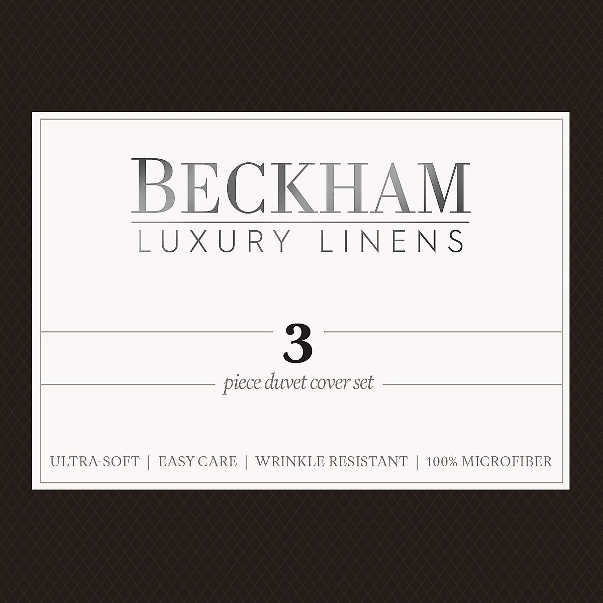 Beckham Hotel Collection Luxury Soft Brushed 1800 Series Microfiber Duvet Cover Set with Zipper Closure - Hypoallergenic - King/Cal King, Eggshell Cream