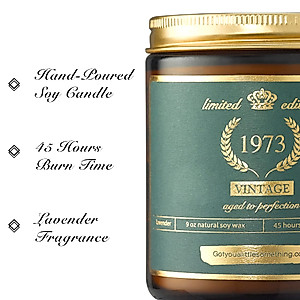 51st Birthday Candle - 1973 Happy 51 Years Old Bday Gifts for Mom Dad Friends Women Men Uncle Aunt boss Coworker | Funny Turning 51 Birthday Party Presents Ideas for Woman Friend