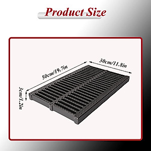 MYCORE Bathroom Sink & Bathtub Drain Strainers, Resin Plastic Strainers Sewer Cover Grates Grate Plate Grid Rainwater Well Garage Outdoor, 19.7''*11.8''*1.2''