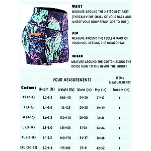 CADMUS Women's High Waist Yoga Shorts Spandex Running Side Pockets,3 Pack,16#,Dark Green & Navy & Wine Red,Medium