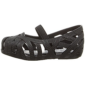 Mini Melissa Baby-Girl's Jean + Jason WU Ballet Flat, Black, 5 Regular US Toddler