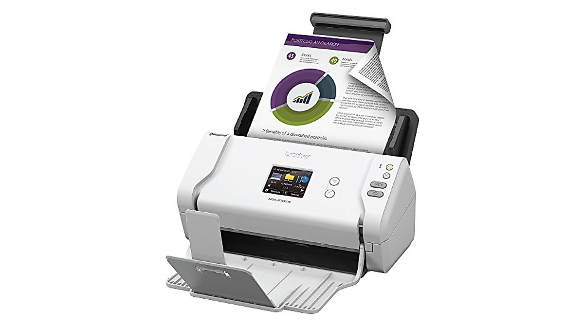 Brother ADS-2700W Wireless Desktop Scanner - High-Speed Duplex Scan