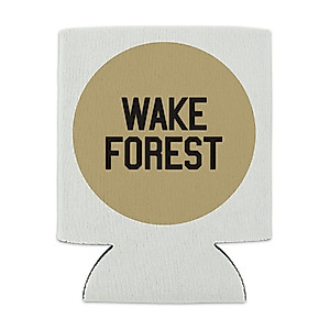 Wake Forest University Secondary Logo Can Cooler - Drink Sleeve Hugger Collapsible Insulator - Beverage Insulated Holder
