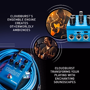 Strymon Cloudburst Ambient Reverb Guitar Pedal with Ensemble Engine, for Electric and Acoustic Guitar, Synths, Vocals and Keyboards