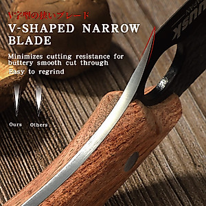 Huusk Upgraded Knife Japan Kitchen Caveman Knife Bundle with AUS 8 Stainless Steel Japanese Chef Knife