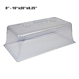 AGROVISTA High Standard Dome - Propagation, 2", 7", 8", 12", 10''x20', Clear Plastic Tall Domes, Perfect Environment for Your Cuttings and Seedlings (2'' - 10''x20''x2'')