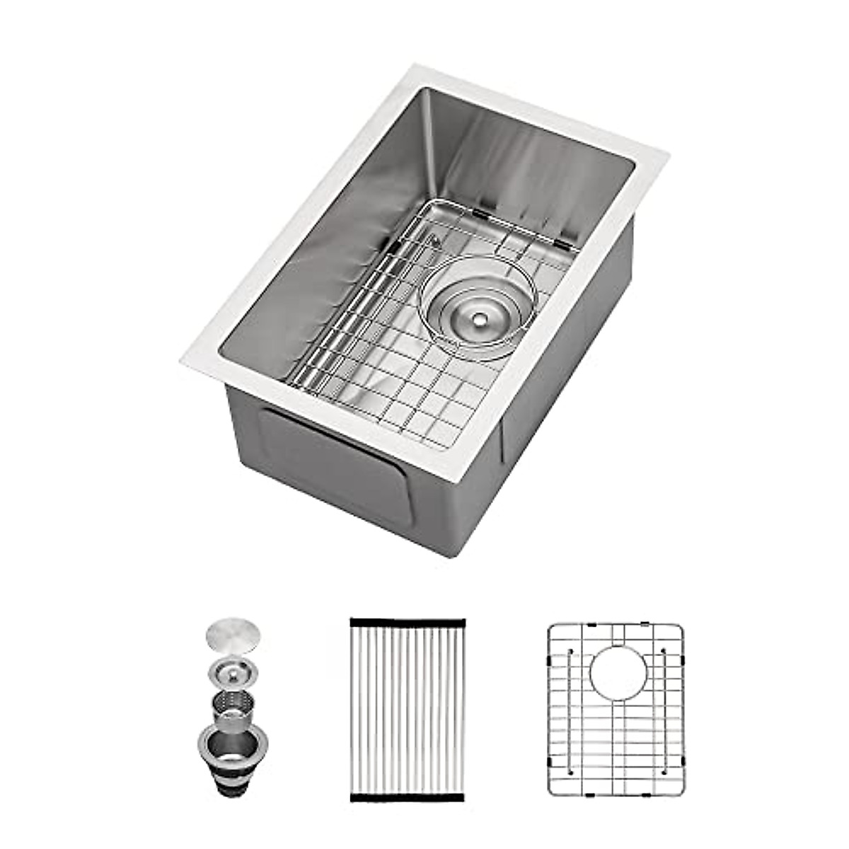 10" Bar Prep Kitchen Sink - Mocoloo 10 x 18 Undermount Sink Stainless Steel 16 Gauge Single Bowl Bar Prep Deep Sinks