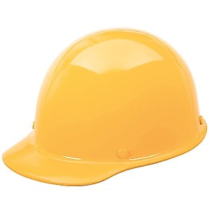 MSA 482002 Skullgard Cap Style Safety Hard Hat with Fas-Trac III Ratchet Suspension, Welders Lugs Attached | Non-slotted Hat, Phenolic Resin, Radiant Heat Loads up to 350F - Standard Size in Tan