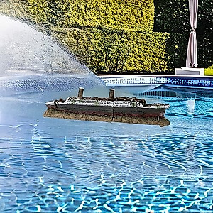 Aquarium Wreck Ornaments, Resin Material Wreck Sailing Boat Sunk Ship Fish Tank Decor Ship Decorations