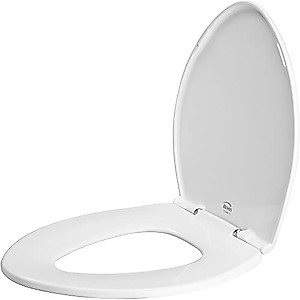 BEMIS 1000CPT Paramount Heavy Duty OVERSIZED Closed Front Toilet Seat with 1,000 lb Weight limit will Never Loosen & Reduce Call-backs, ROUND/ELONGATED, Plastic, White