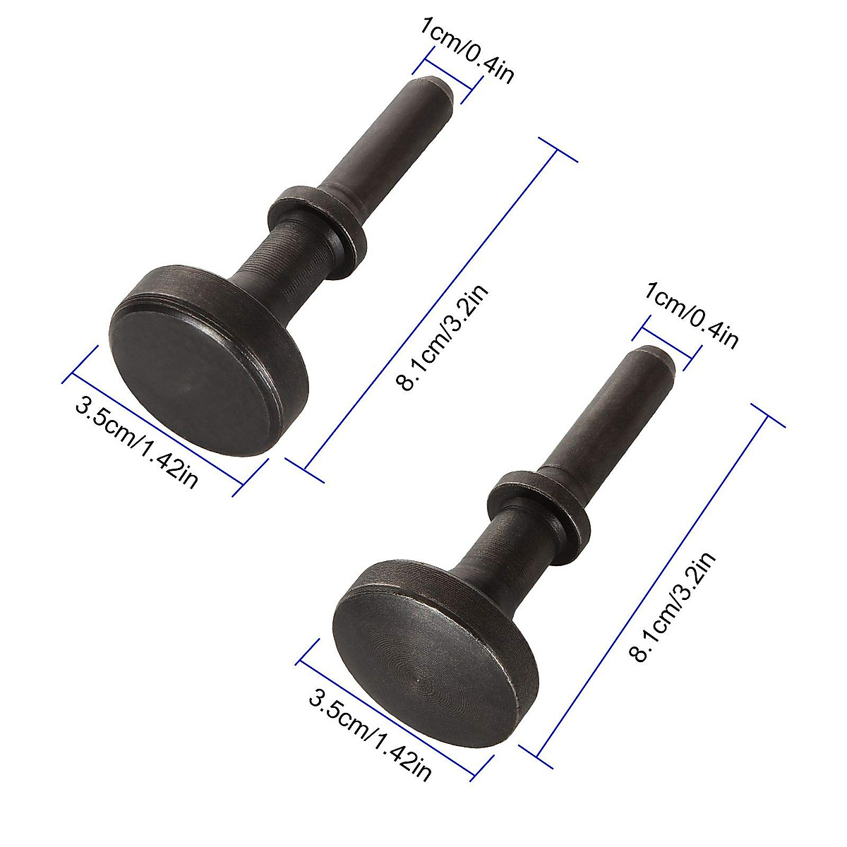 Heavy Duty 6 Pcs Air Hammer Rivet Bits Set, Hammer Bits Accessories 0.401 Shank Pneumatic Chisel Air Hammer Smoothing Extended Length Tool Kit with Spring