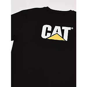 Caterpillar Men's Trademark Pocket Long Sleeve T-Shirt (Regular and Big & Tall Sizes), Black, 2X Large