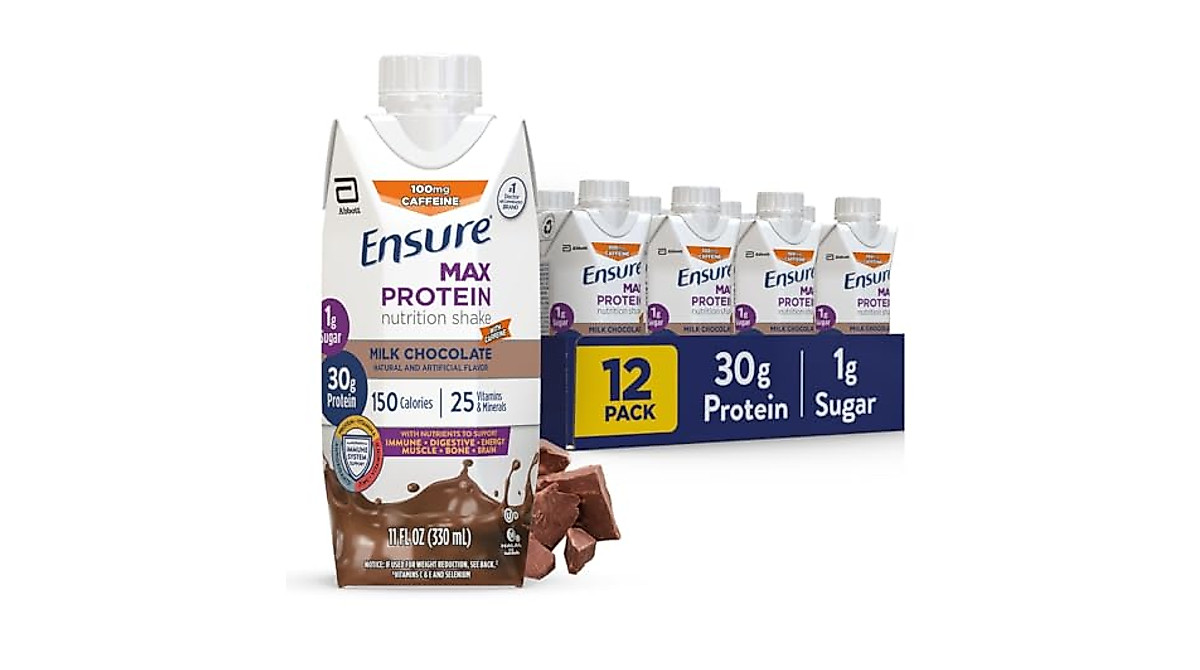 Ensure Max Protein Shake - 30g Protein, Low Sugar