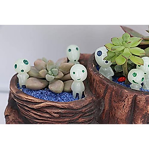 Fairy Garden Gnome Outdoor Miniature Luminous Garden Ghost Decor for Outside Glow in the Dark Patio Alien Figure Fairy Garden Accessories Kit 10Pcs